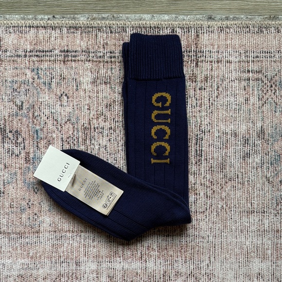 Gucci | Underwear & Socks | Gucci Intarsia Knit Logo Socks | Poshmark